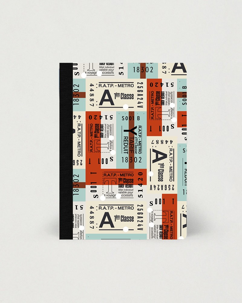 Carnet A5 Ticket Vintage x Papier Tigre